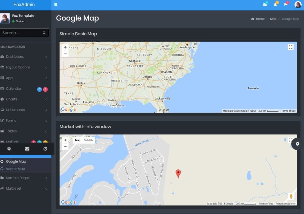 Fox - Multipurpose Bootstrap 4 Admin Dashboard Template + UI Kit