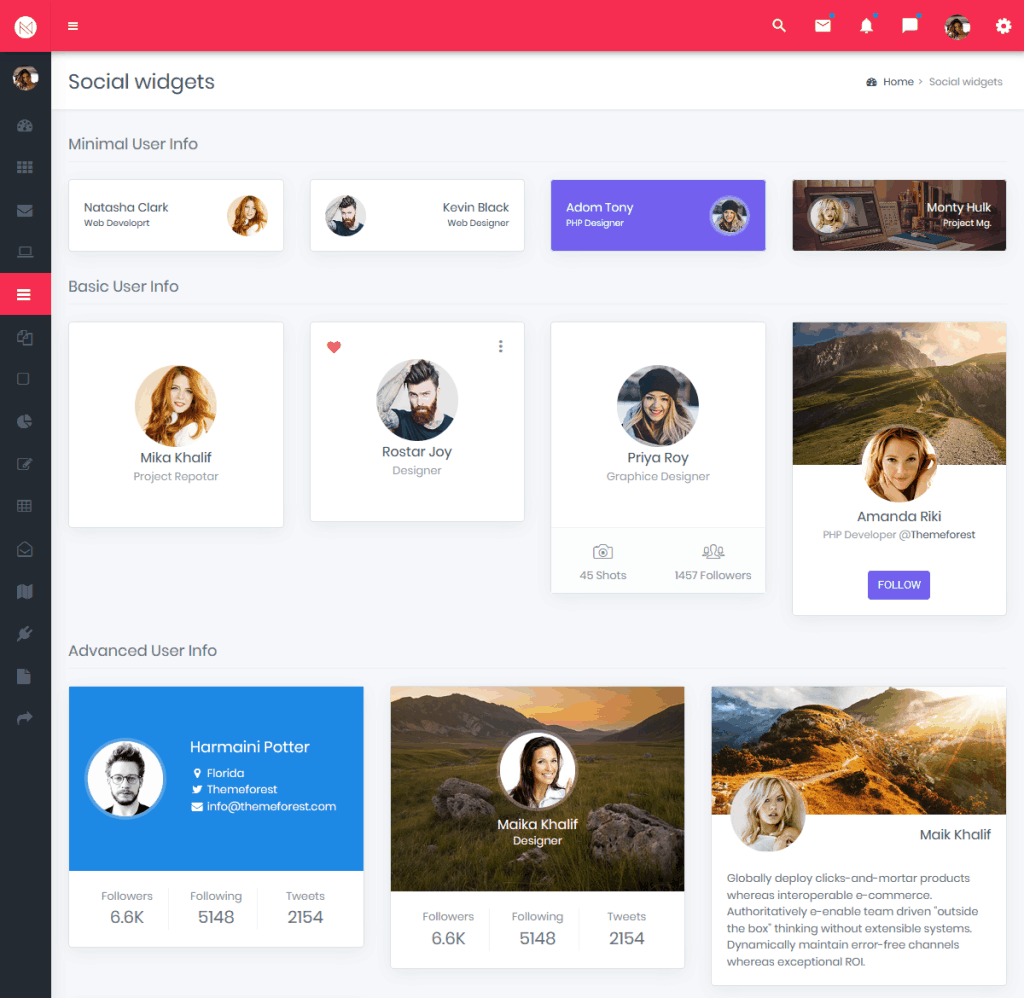 Minimal Lite Mini Sidebar - Responsive Bootstrap Admin Templates