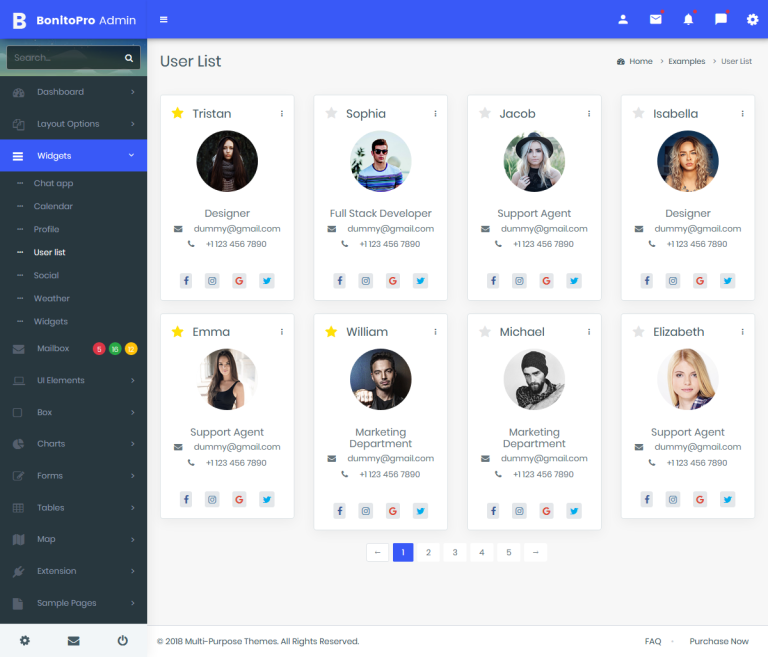 Bootstrap Admin Templates Bonito Pro Admin Dashboards