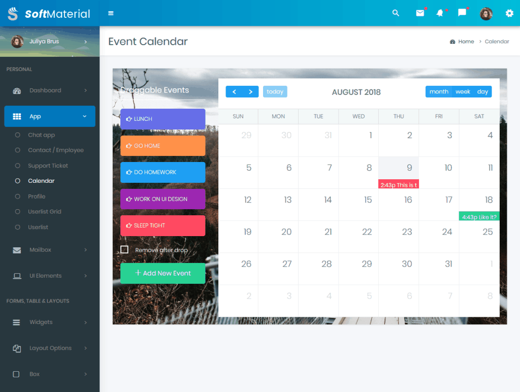 Soft Material Stock Market Bootstrap Admin Templates & Dashboard
