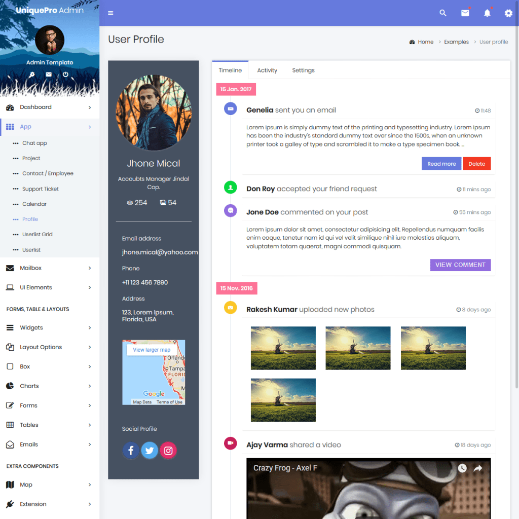 UniquePro - Premium Admin Templates