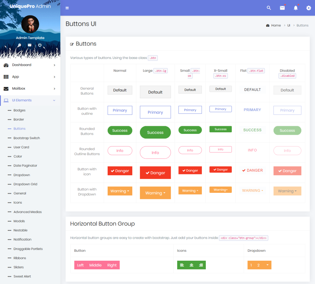 UniquePro - Premium Admin Templates