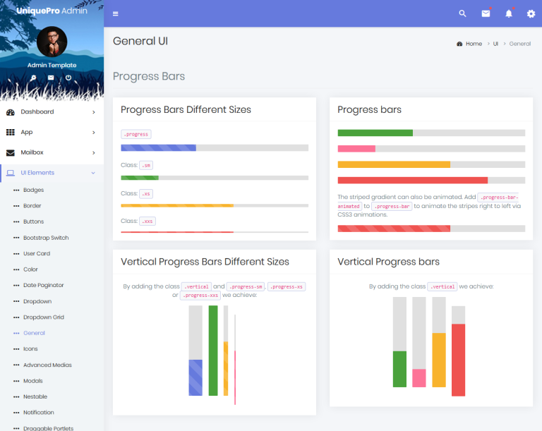 UniquePro - Premium Admin Templates