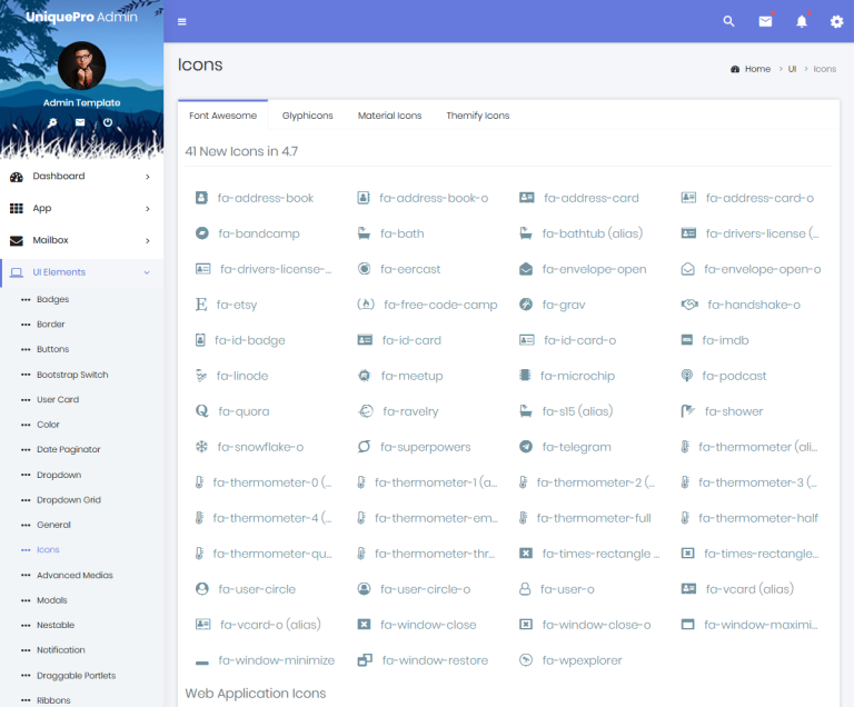UniquePro - Premium Admin Templates