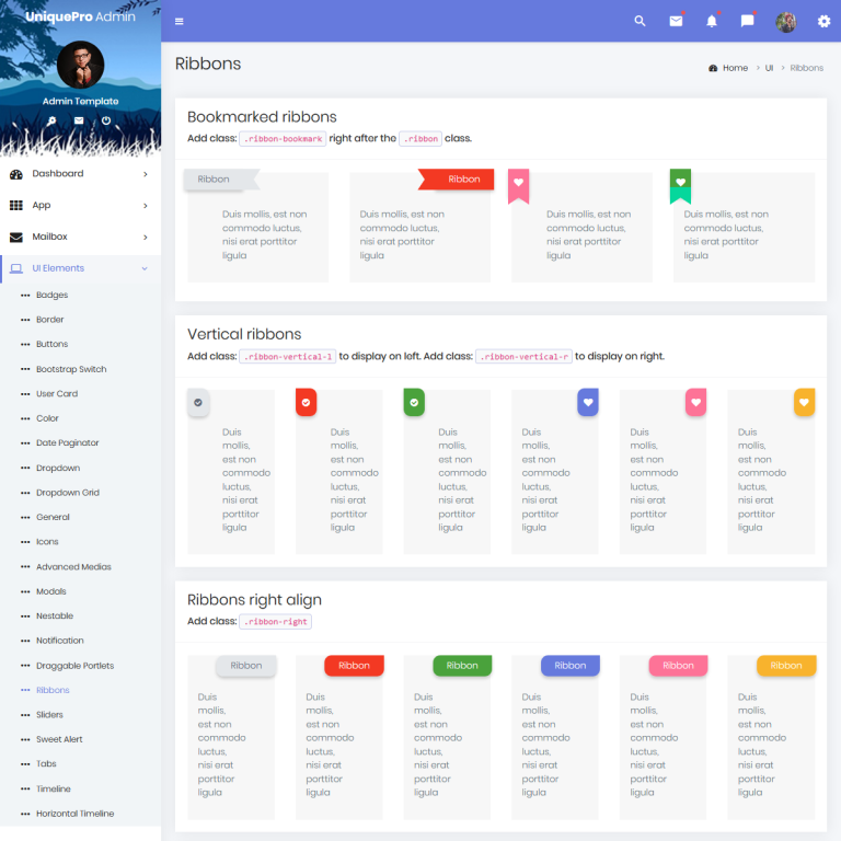 UniquePro - Premium Admin Templates