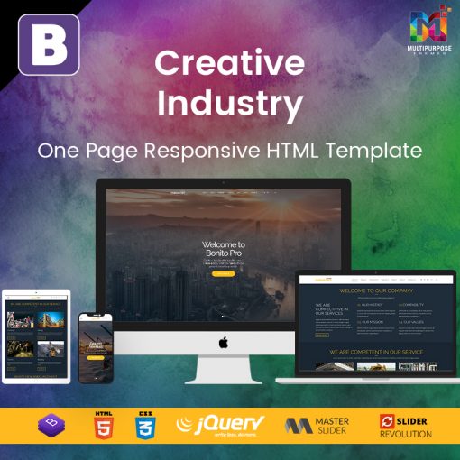 Creative Industry - One Page Responsive HTML Template