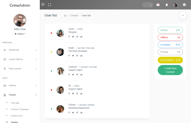 CrmX Admin - Bootstrap Admin Dashboard Template