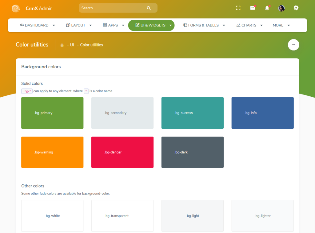 CrmX Horizontal Bootstrap Dashboard Admin Templates