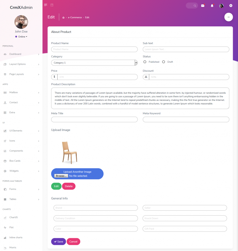 CrmX Hospital Responsive Admin Dashboard - MultiPurpose Themes
