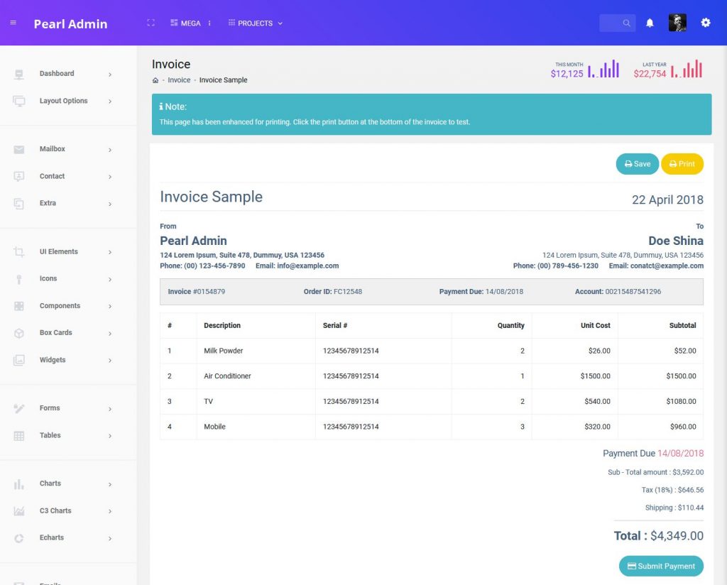 invoice - MultiPurpose Themes