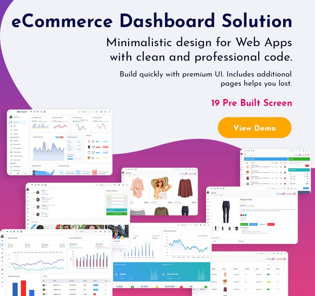 Master Admin eCommerce Dashboard - MultiPurpose Themes