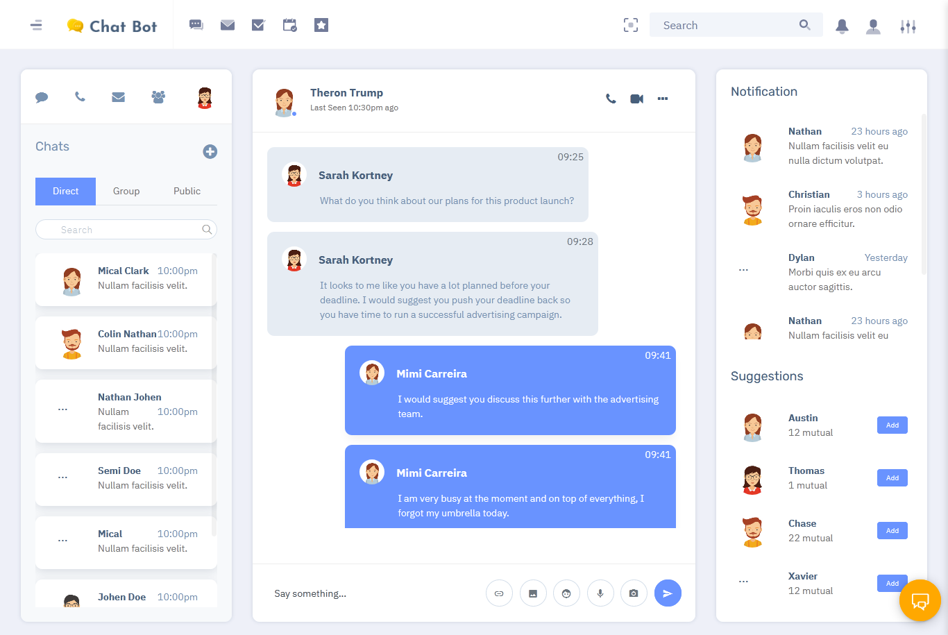Chat Bot Bootstrap 5 Admin Template With Light Rtl Theme In 2022 Vrogue