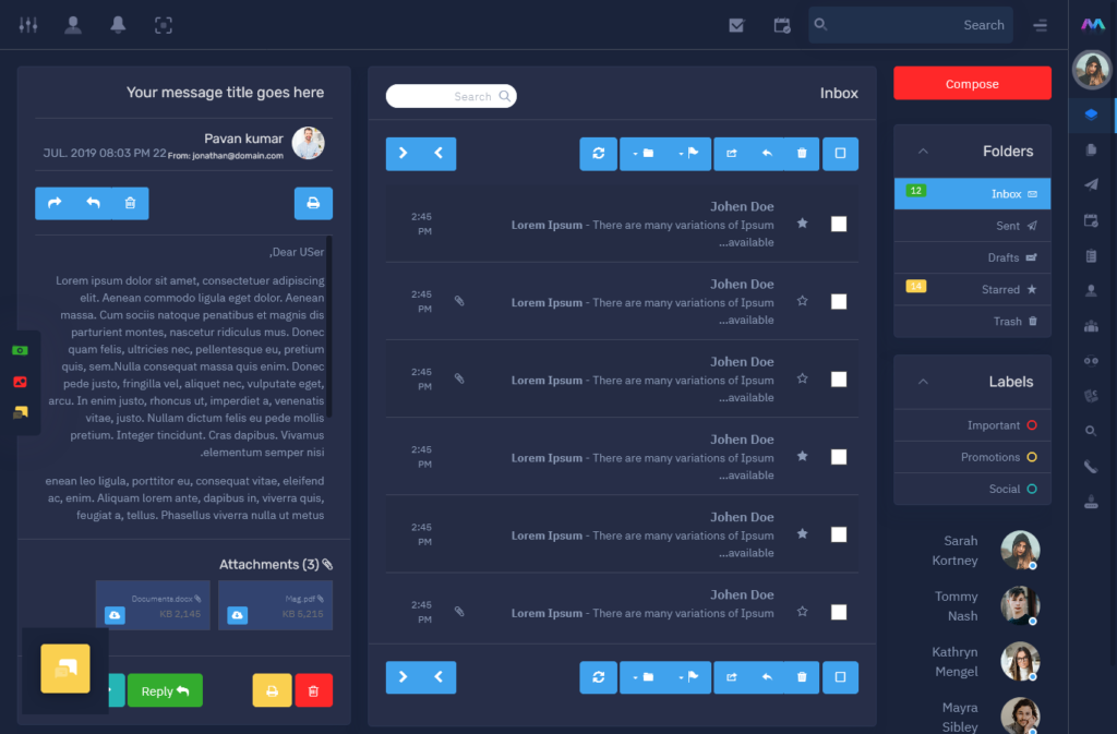 Bootstrap 4 Admin Templates with Admin Panel - Master Dark RTL