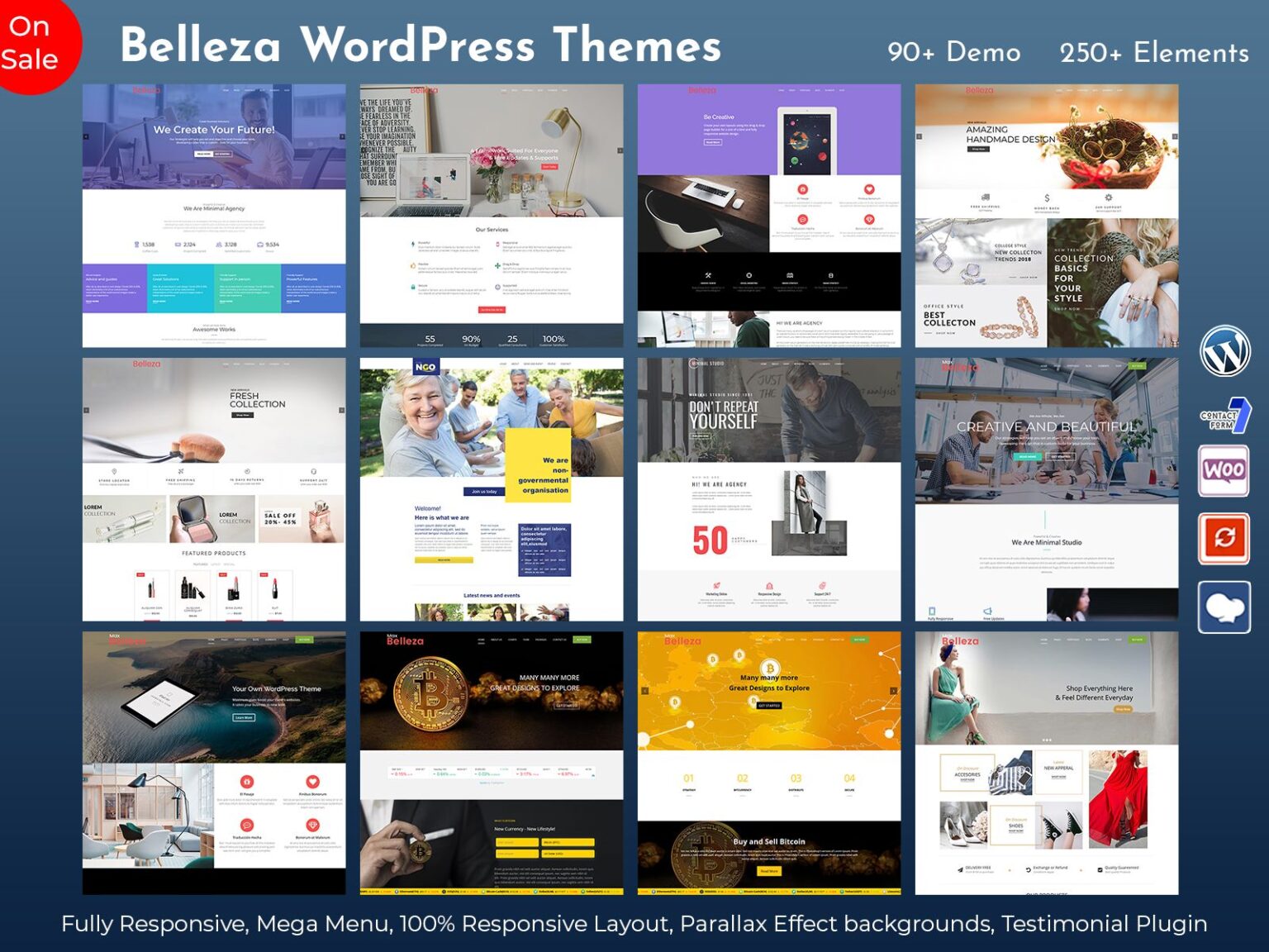 Business WordPress Theme comes with 90+ Professional pre-built layouts