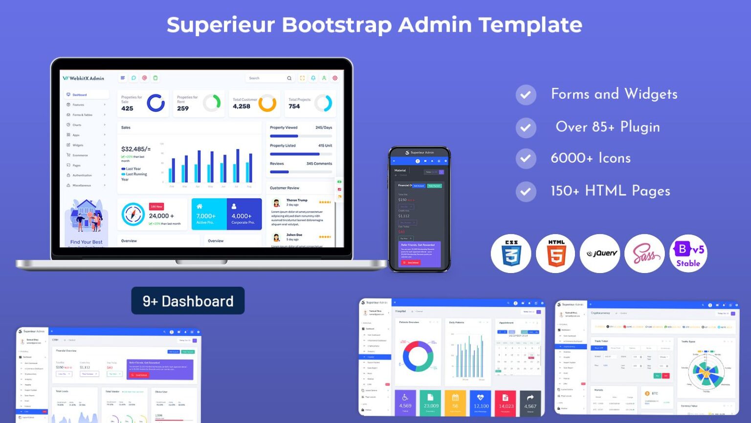 Bootstrap 4 Admin Template - MultiPurpose Themes