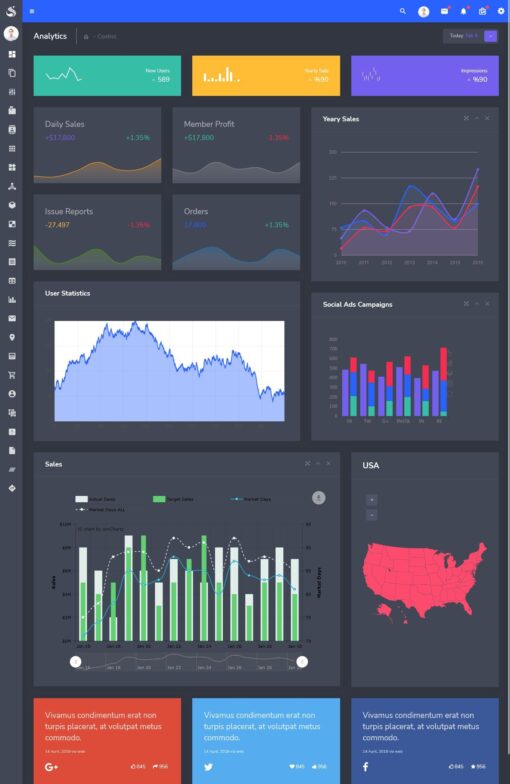 Responsive Bootstrap 4 Admin Template Dashboard Web App - Superieur