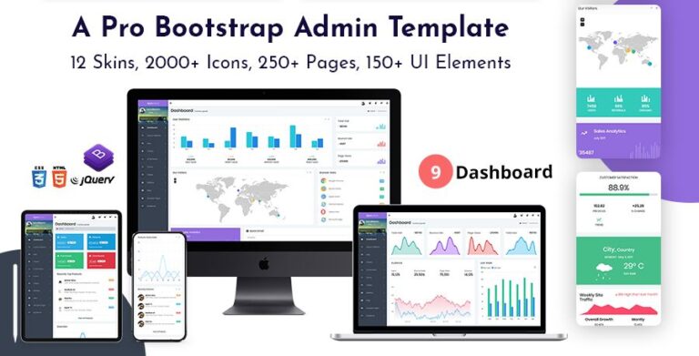 Bootstrap Admin Dashboard - MultiPurpose Themes