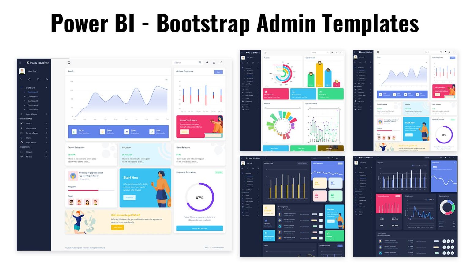 Power BI Dashboard - MultiPurpose Themes