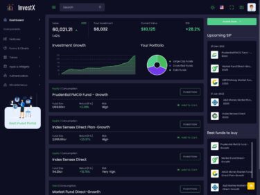 The Most Powerful Investment Portfolio Admin Dashboard Template