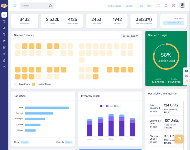 Responsive Dashboard WebApp Template - Warehouse