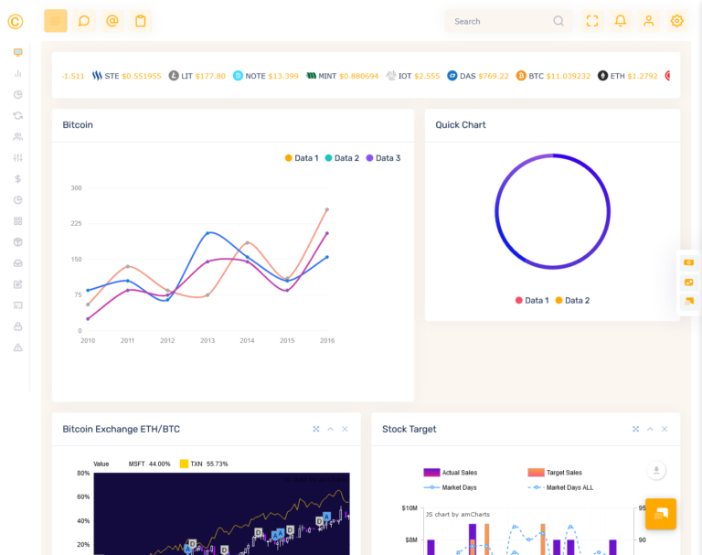 Mini Sidebar Dashboard - MultiPurpose Themes
