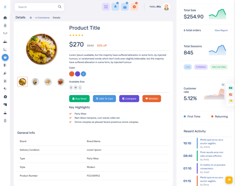 e-Commerce Dashboard - MultiPurpose Themes