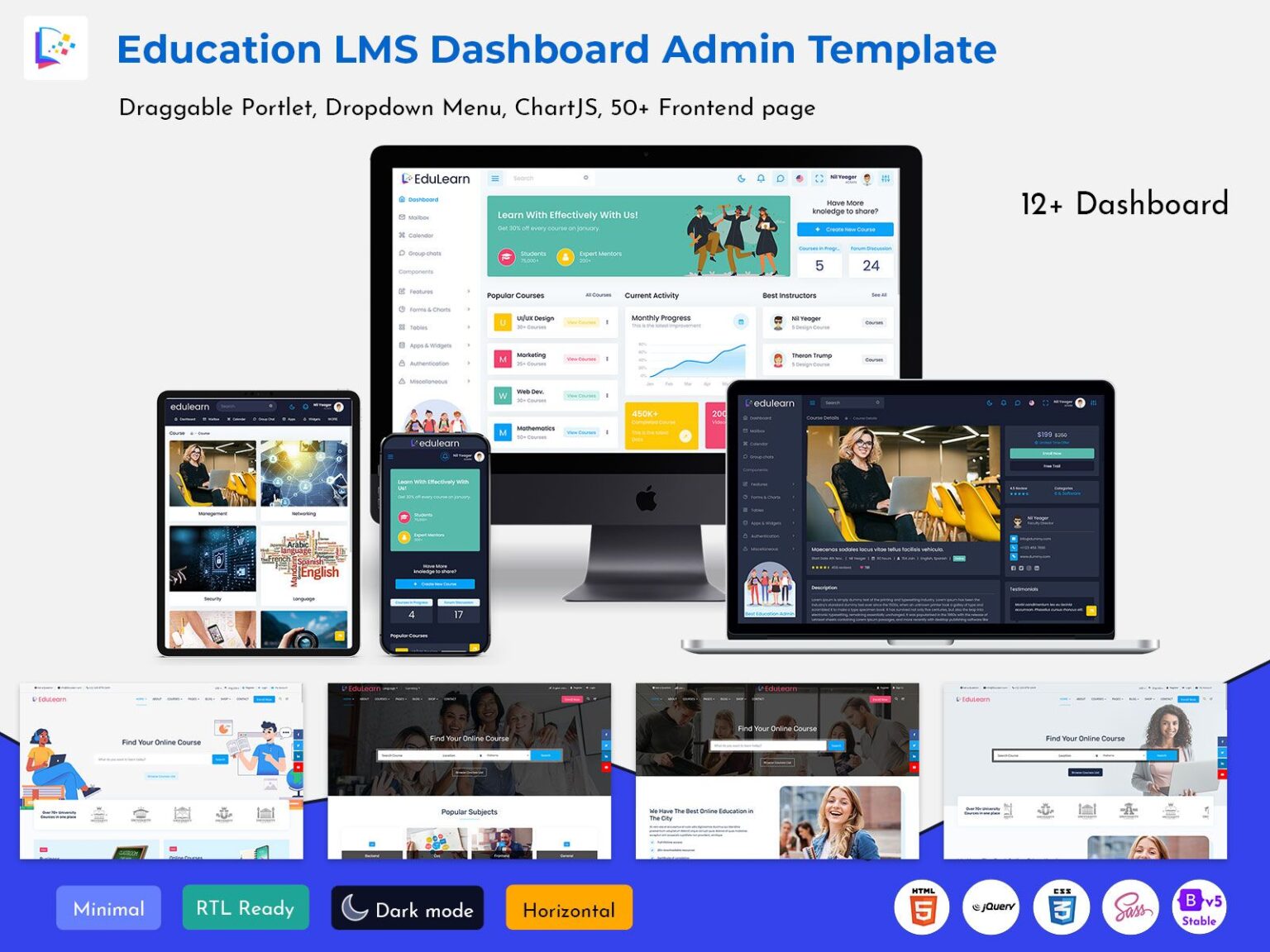 LMS Dashboard - MultiPurpose Themes