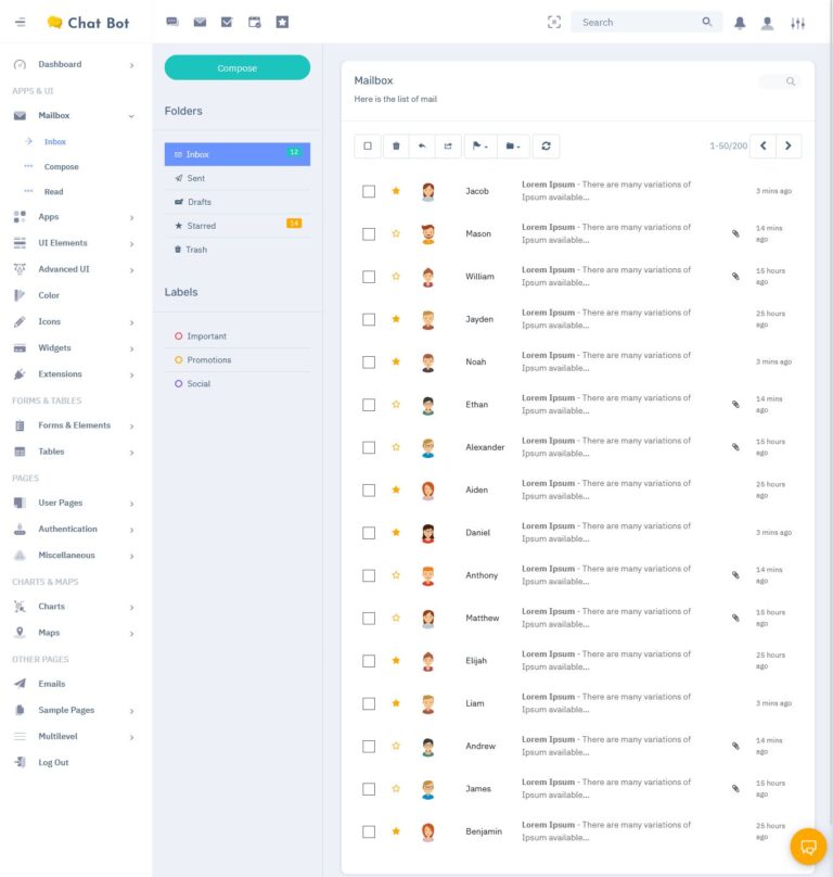 Chat Bot - Bootstrap Responsive Admin Dashboard & Web App Template