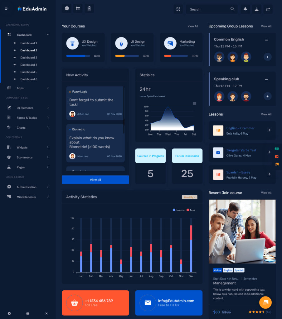 Education LMS Responsive Bootstrap 5 Admin Dashboard Template