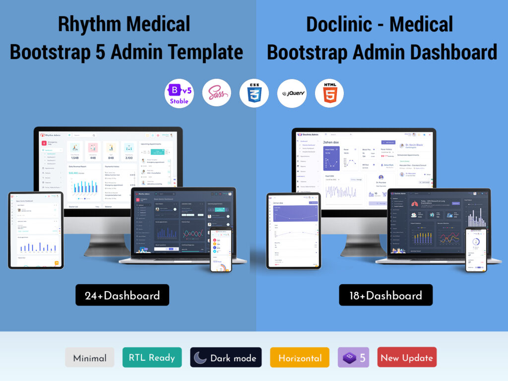 Rhthym and Doclinic Medical Admin Dashboard Template - MultiPurpose Themes