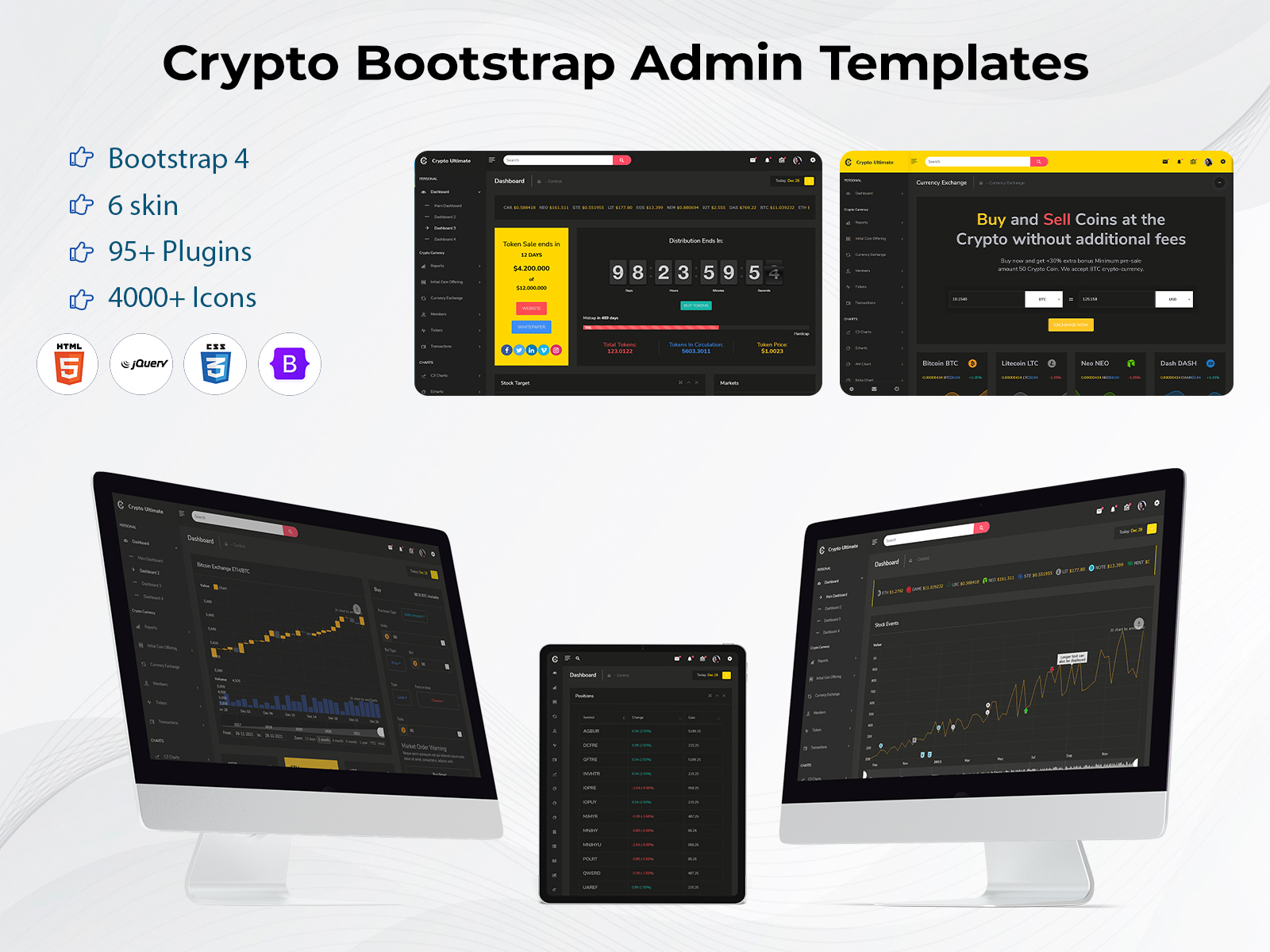 Crypto Bootstrap Admin Templates Multipurpose Themes