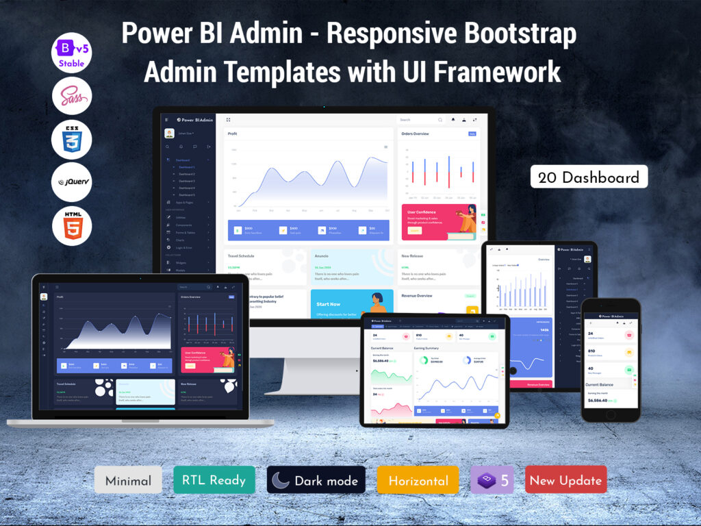 Power BI Admin Dashboard Template - MultiPurpose Themes