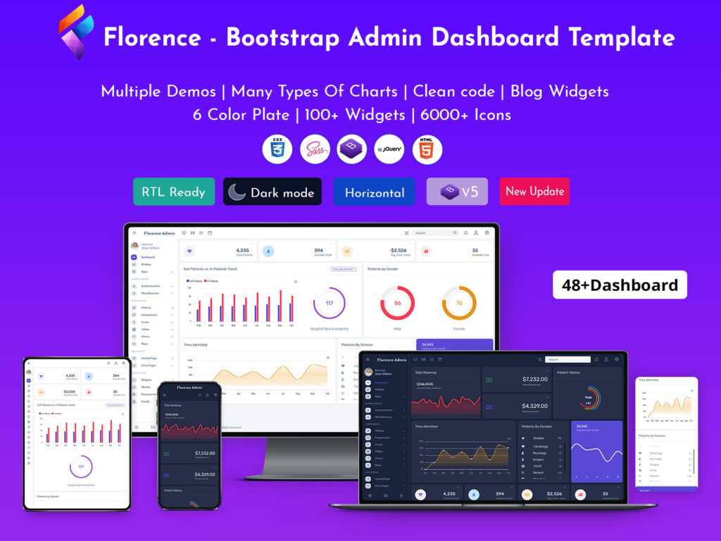 Florence - Bootstrap Admin Dashboard Template - MultiPurpose Themes