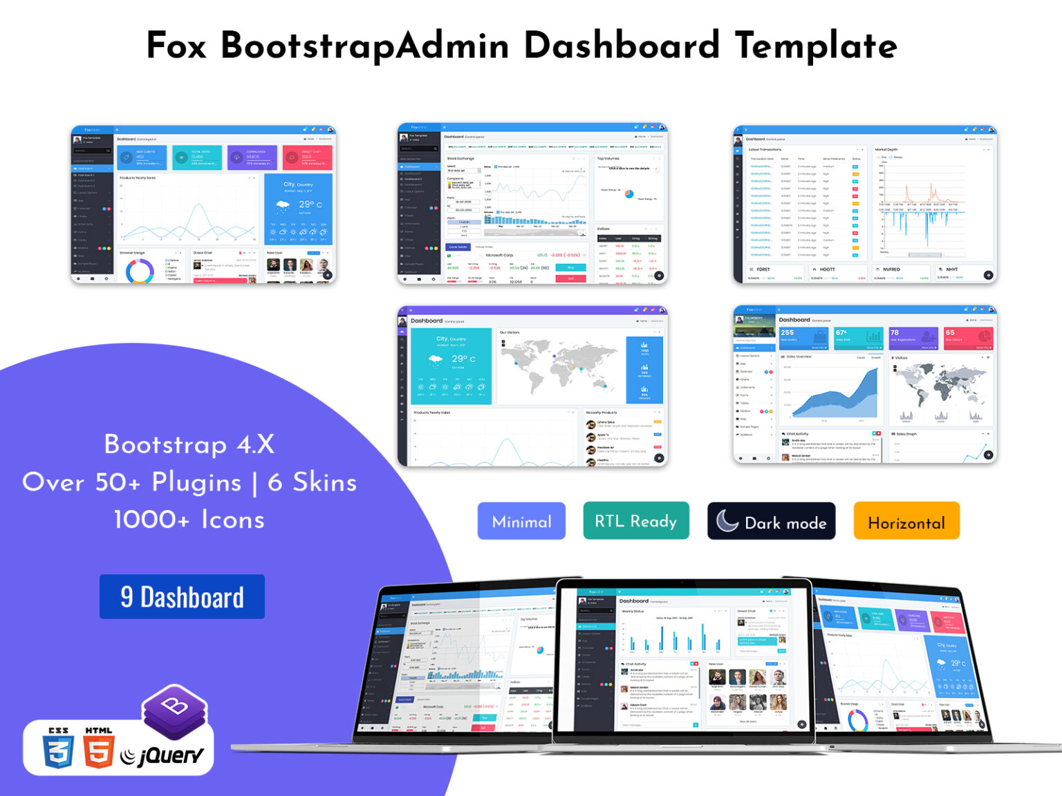 Fox - Bootstrap Admin Dashboard Template - MultiPurpose Themes