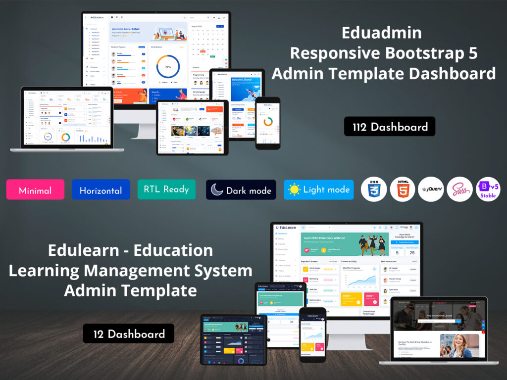 Education LMS Dashboard Admin Template - MultiPurpose Themes