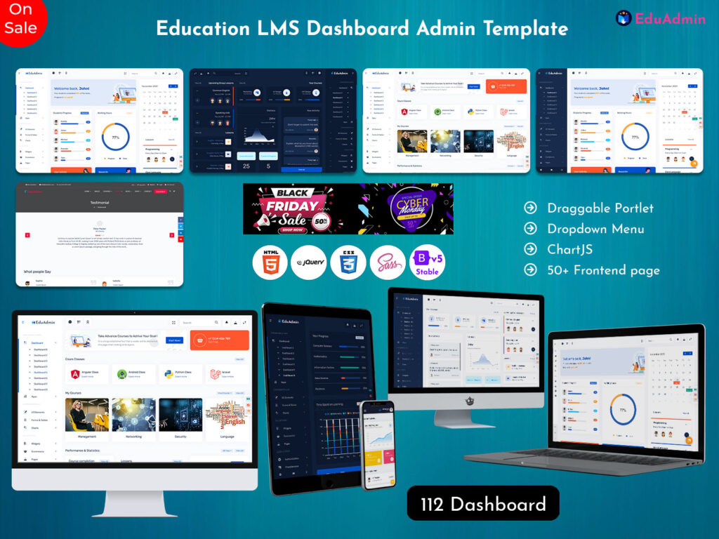 Education LMS Dashboard Admin Template - MultiPurpose Themes