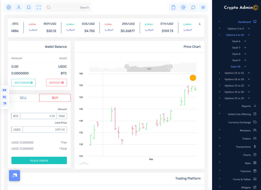 Bitcoin Cryptocurrency Template with Responsive ICO User Dashboard