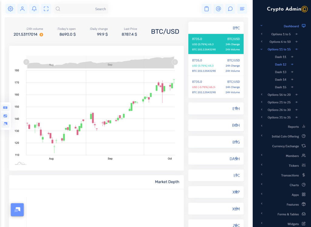 Bitcoin Cryptocurrency Template with Responsive ICO User Dashboard