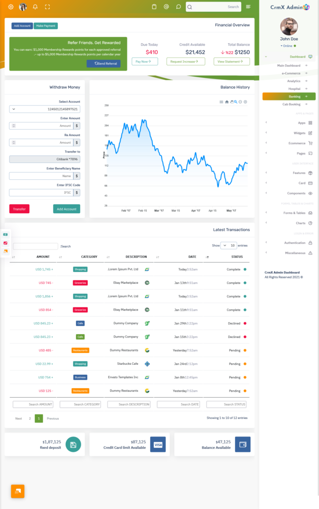 CRMX RTL Multi Colour Light Banking Dashboad - MultiPurpose Themes CRMX RTL Multi Colour Light Banking Dashboad - MultiPurpose Themes