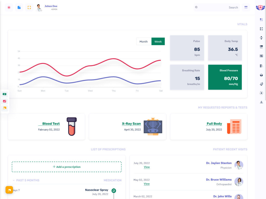 Best Responsive Medical Dashboard with Bootstrap UI Kit - Doclinic