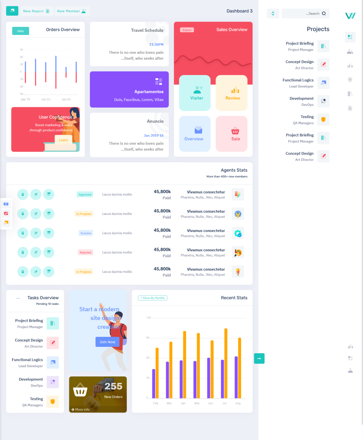 Beautiful RTL Dashboard Design of WebkitX Bootstrap Admin Template