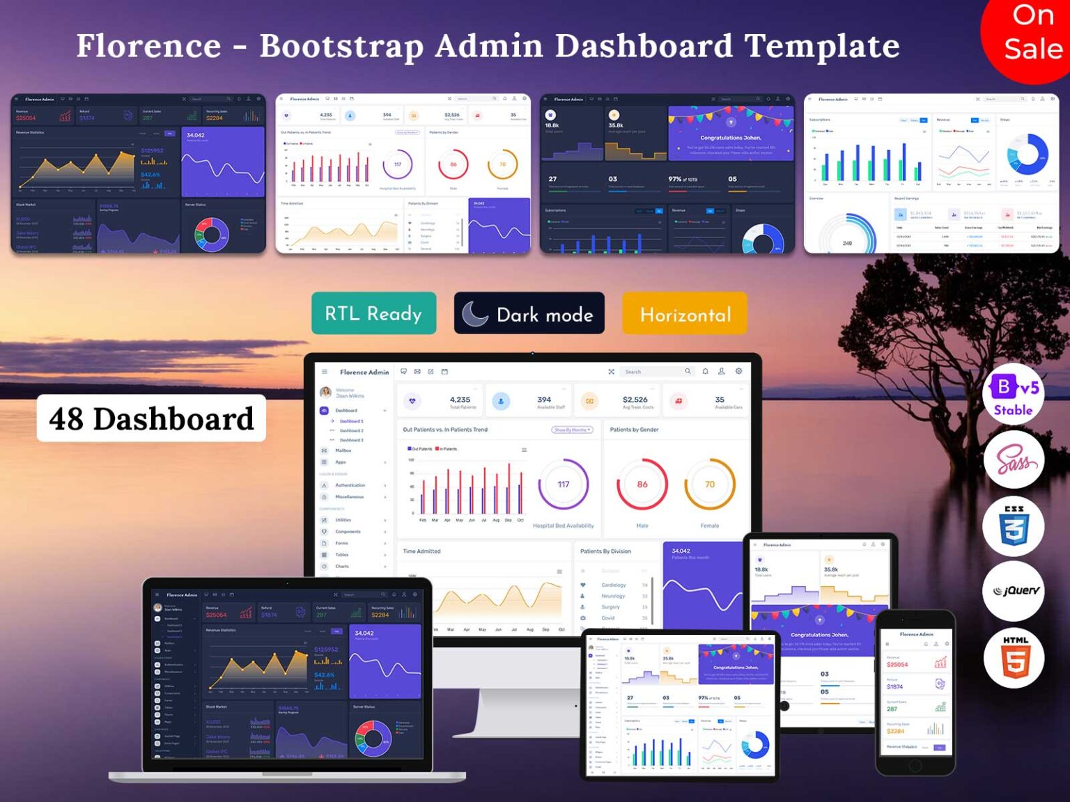 Florence-Admin-Bootstrap-Admin-Dashboard-Template-&-User-Interface ...