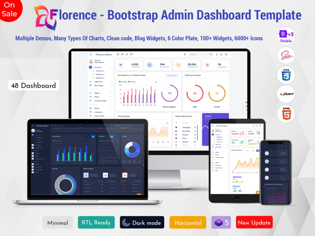 Florence - Bootstrap Admin Dashboard Template - MultiPurpose Themes