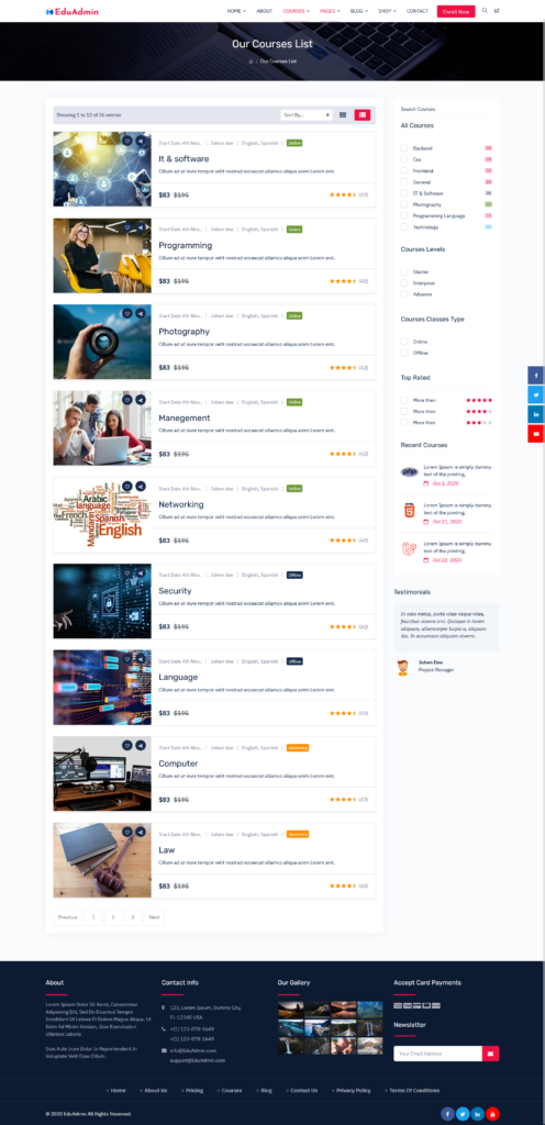 Best Bootstrap HTML to create an Online Course Dashboard in 2023