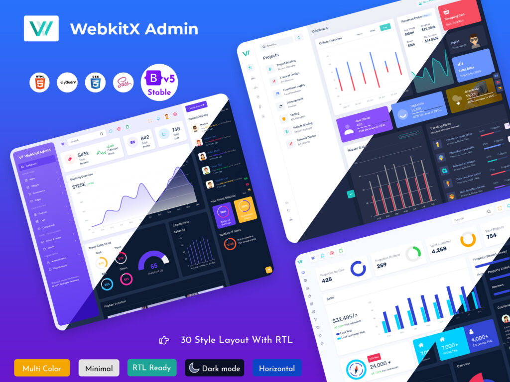 Webkitx Bootstrap Admin Template 44 Multipurpose Themes