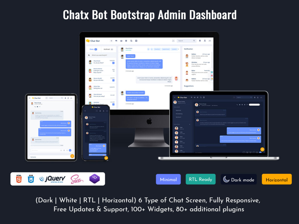 Chatx Bot Bootstrap Admin Dashboard (5) - MultiPurpose Themes