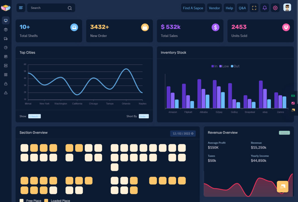 Deposite Mini Sidebar Dark Dashboard -2 - MultiPurpose Themes