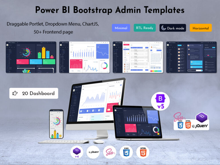 Power BI Bootstrap Admin Templates (3) - MultiPurpose Themes