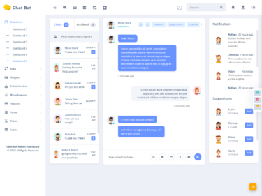 Unique Dashboard Design of Chat Bot Bootstrap 5 Admin Template