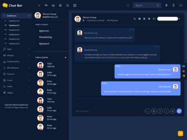 Chatbot Software Dashboard Bootstrap 5 UI framework